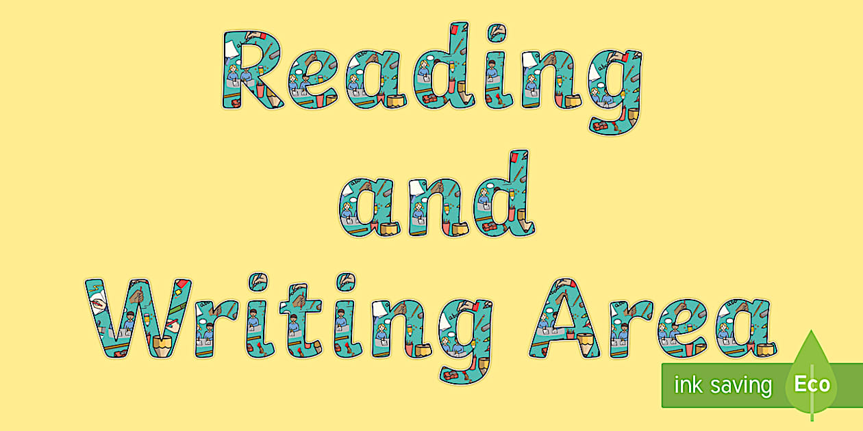 Cursive Reading and Writing Area Display Lettering - Twinkl