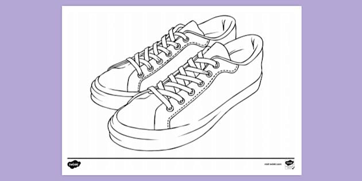 Printable Shoes Colouring | Colouring Sheets (teacher made)