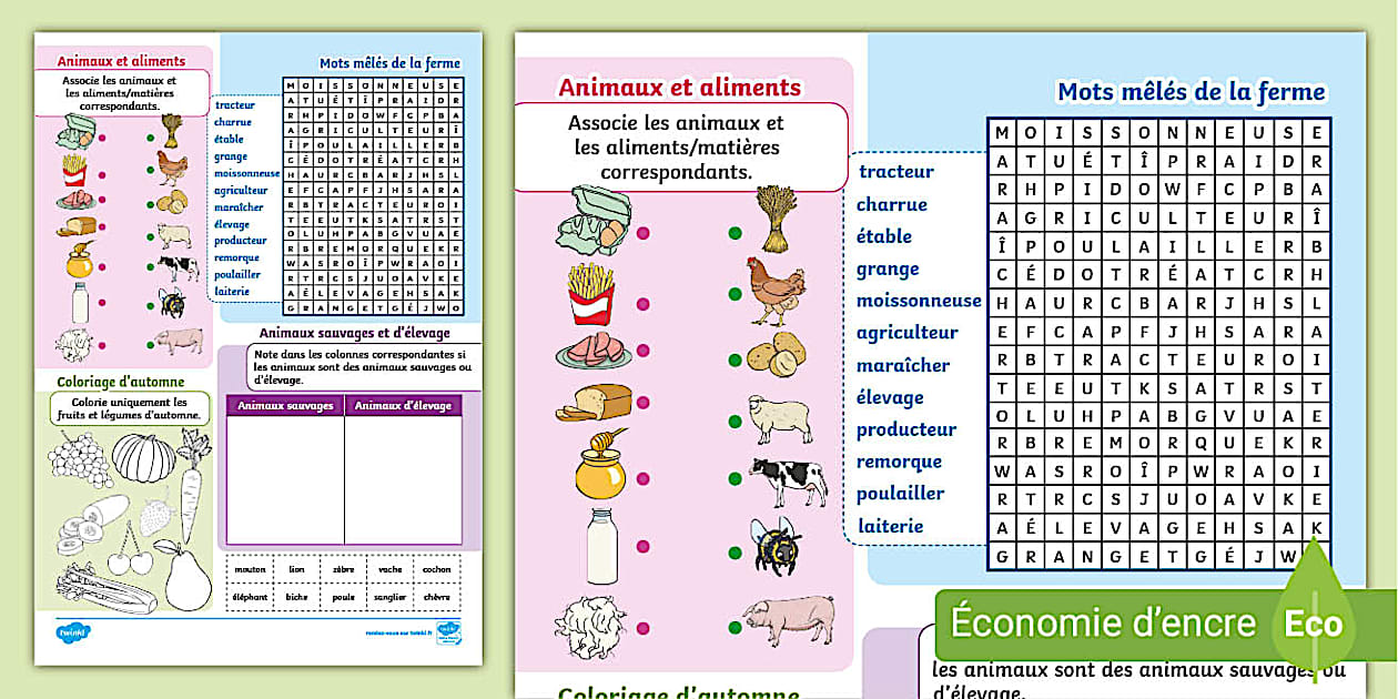 Activités sur le thème de la ferme (teacher made) - Twinkl