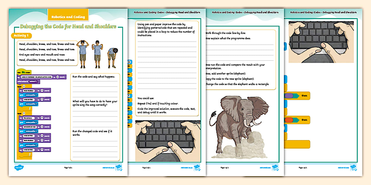 Robotics and Coding - Coding - Debugging Head and Shoulders