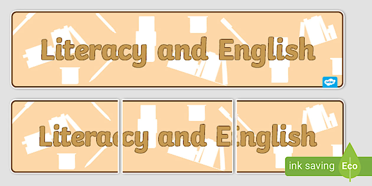 Neutral-Coloured Literacy and English Display Banner for CfE