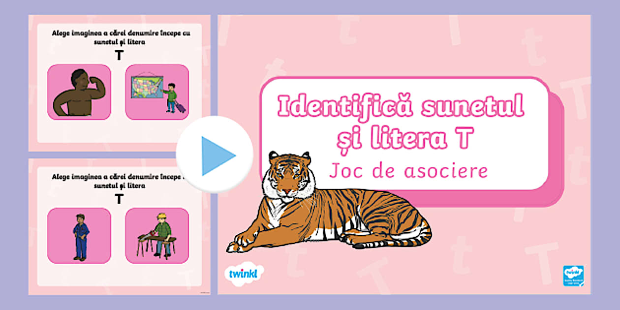 Identifică sunetul și litera T – Joc interactiv - Twinkl