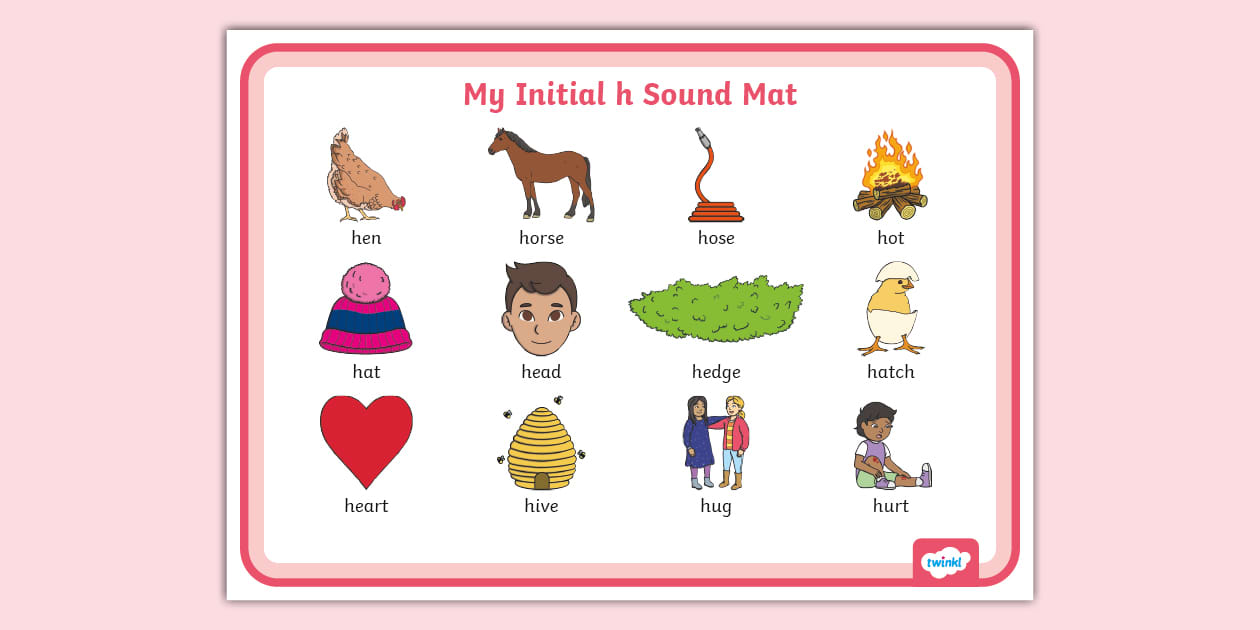 Initial h Sound Mat (Teacher-Made) - Twinkl