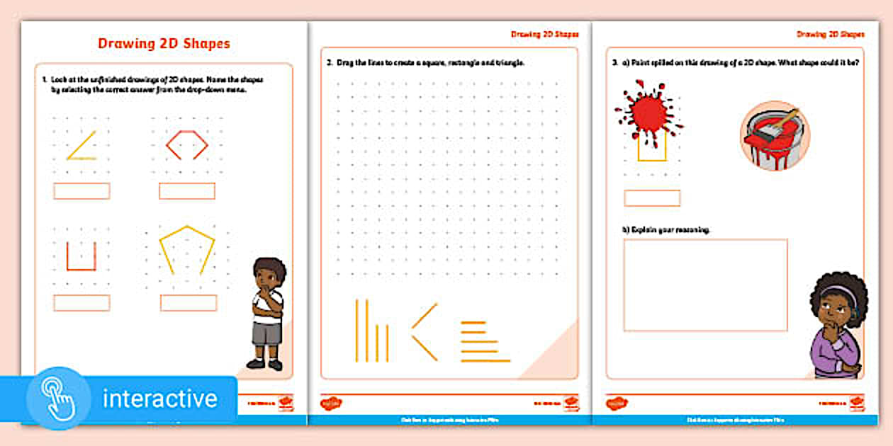 👉 Supports White Rose Maths Year 2: Draw 2D Shapes