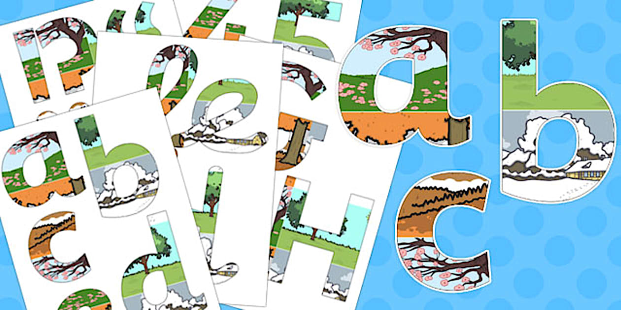Four Seasons Display Letters and Numbers - Twinkl