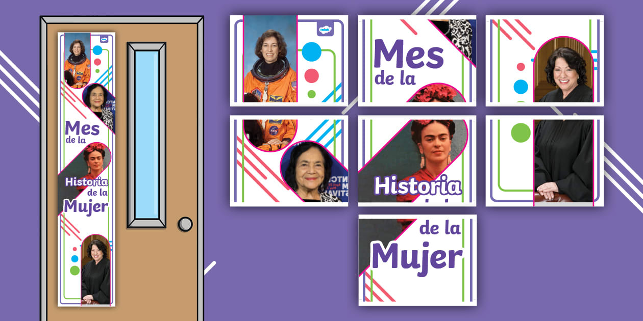 Banderín para el Mes de la Historia de la Mujer - Twinkl