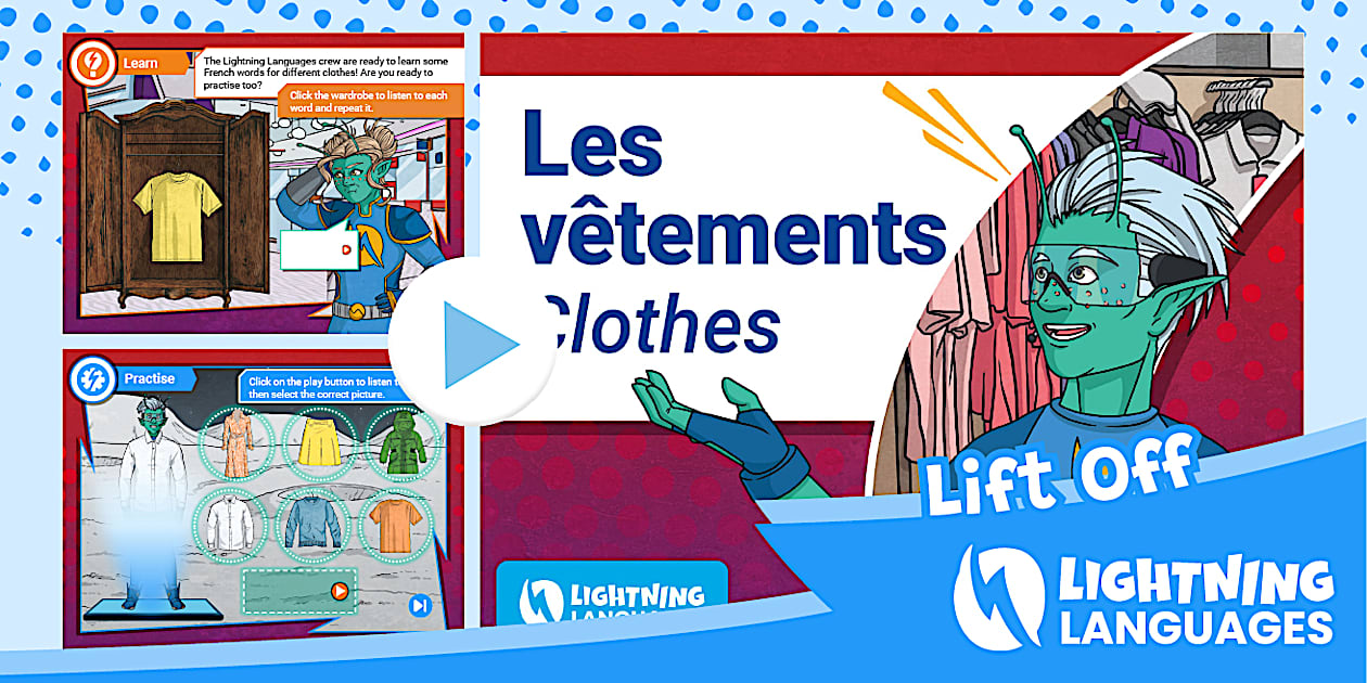 👉 Lightning Languages | French | Clothes PowerPoint 1