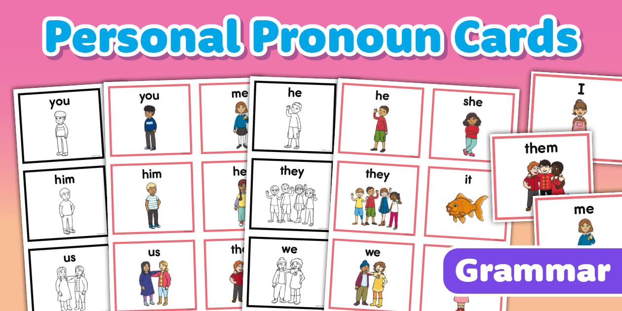 Personal Pronoun Picture Cards I ELA I Grammar