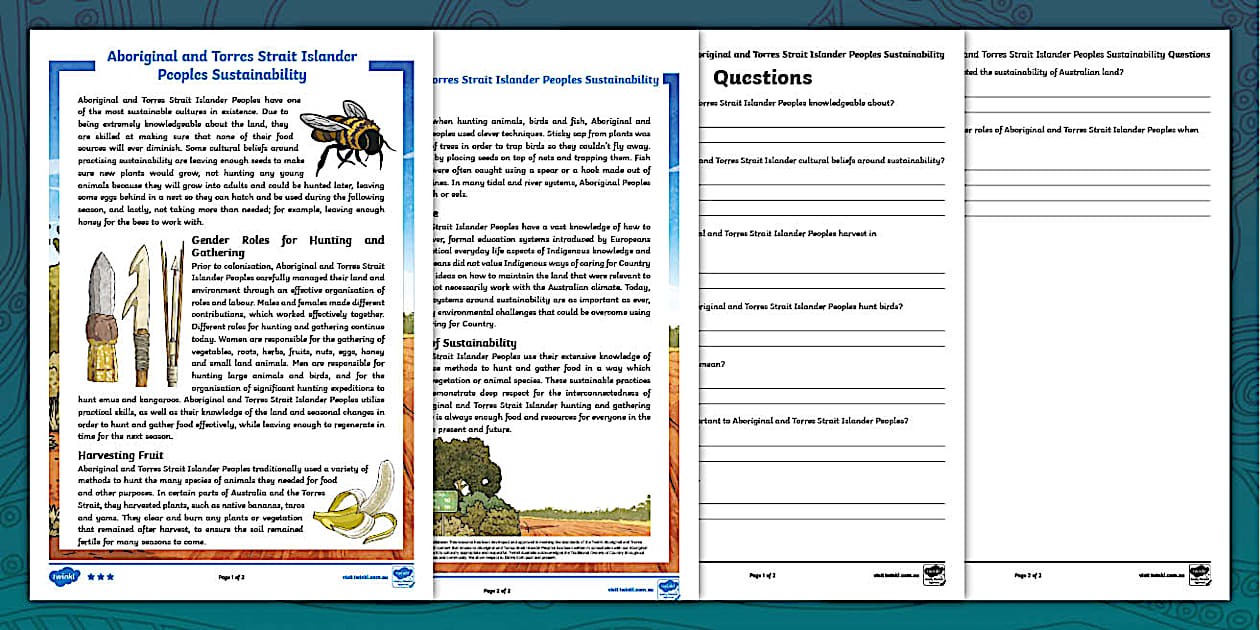 Aboriginal and Torres Strait Islander Peoples Sustainability Differentiated
