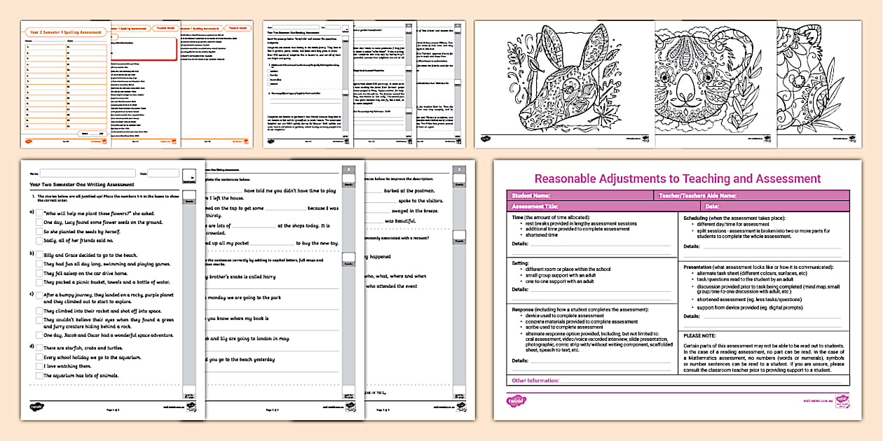 Year 2 Semester 1 Assessment Pack (teacher made) - Twinkl