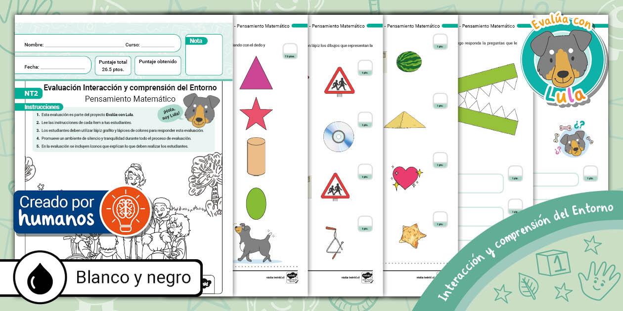 Evaluación | Figuras 2D y 3D | Educación Parvularia