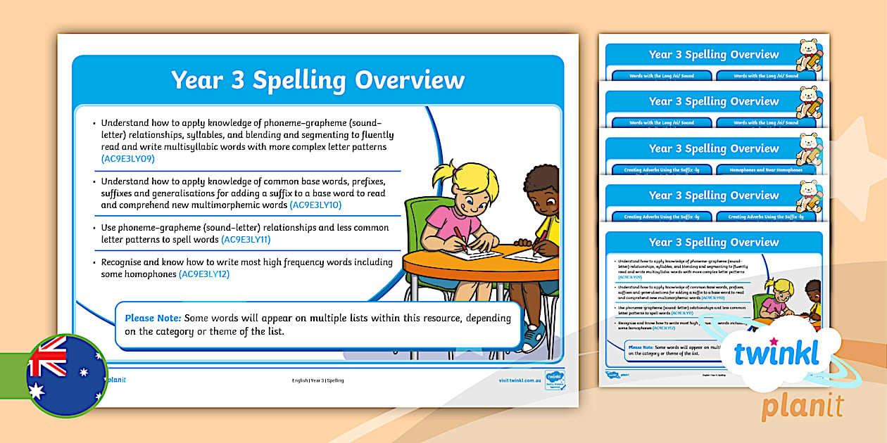 Year 3 Spelling Overview (teacher made) - Twinkl