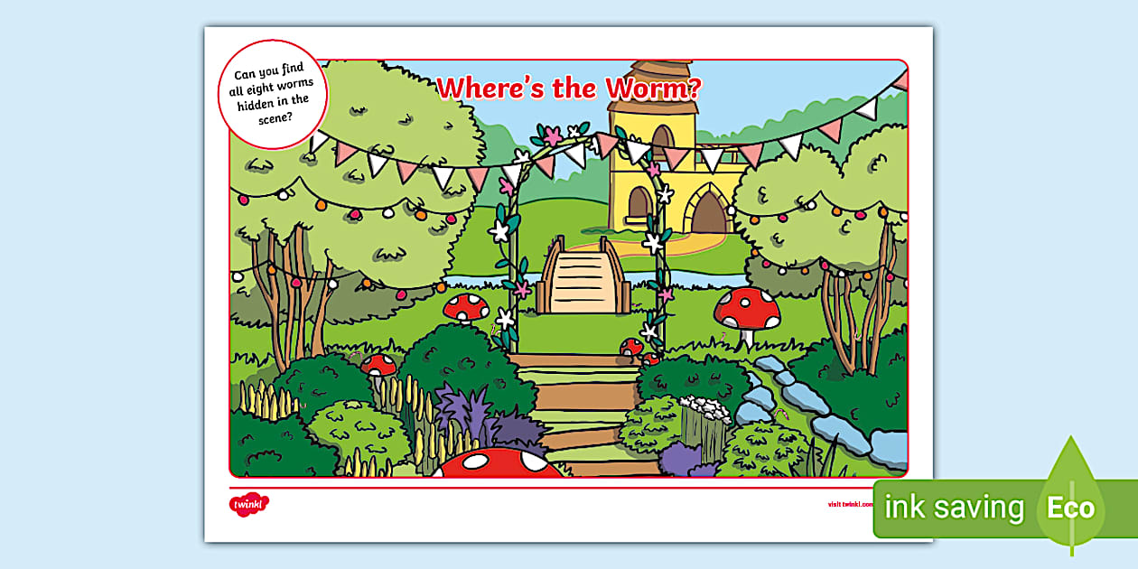 Where's the Worm? I Spy Activity (teacher made) - Twinkl