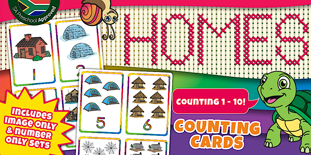 Preschool: Homes - Counting Cards