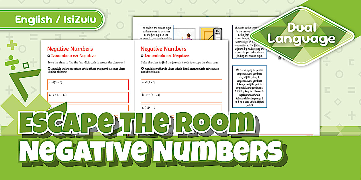 Escape the Room: Negative Numbers Activity | KS3 Maths