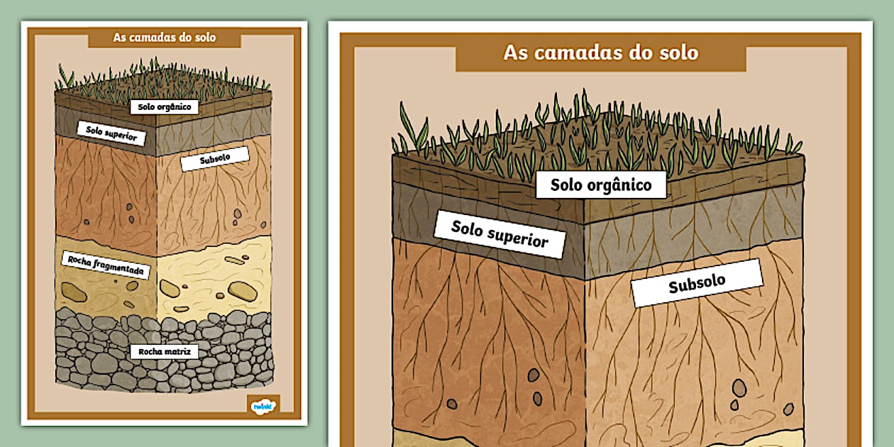 As camadas do solo - Pôster (teacher made) - Twinkl
