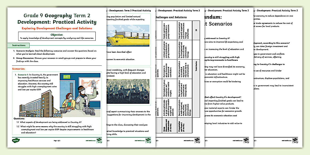 Exploring Development Changes and Solutions Practical Activity