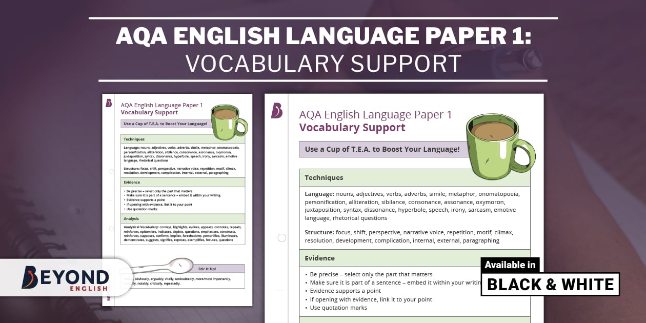 AQA English Language Paper 1 Section A: Vocab for Analysis