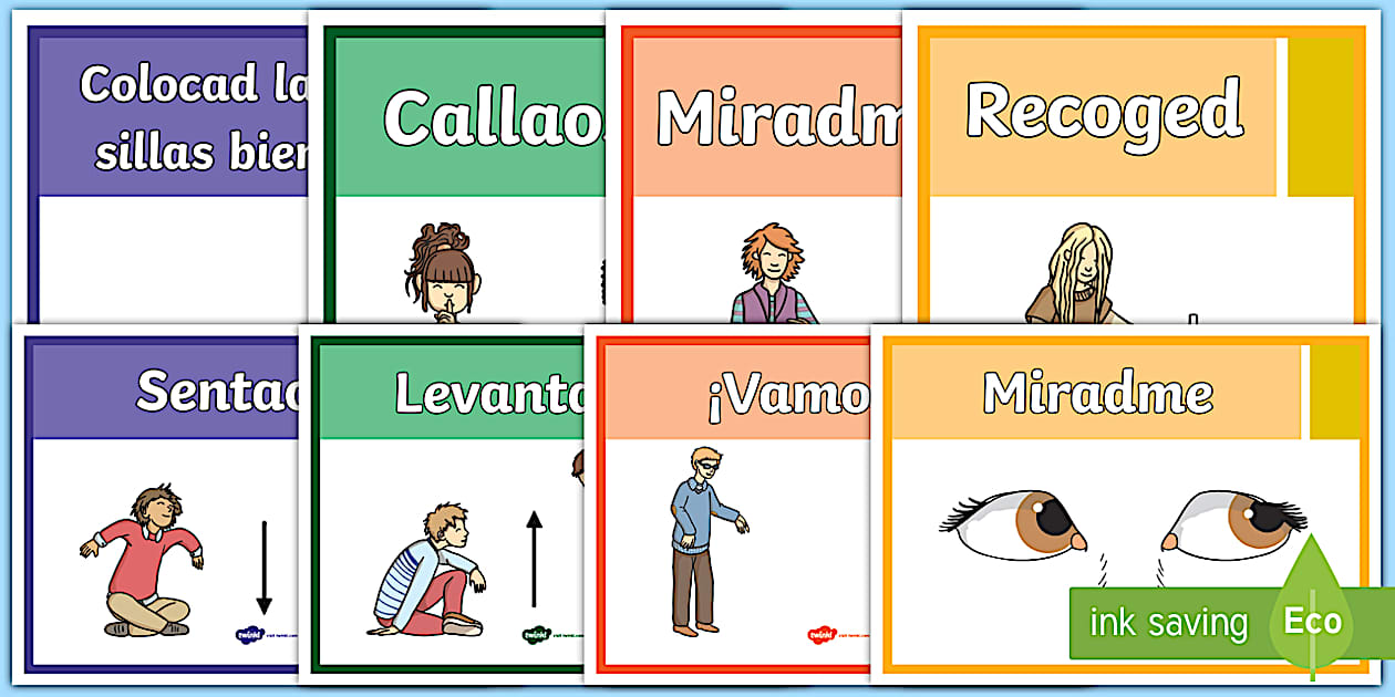 Classroom Instructions Display Posters - Spanish - Twinkl