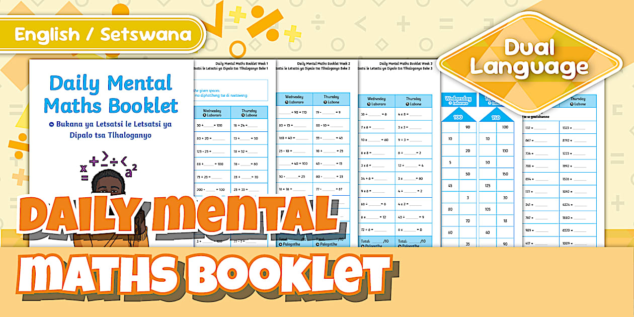 Grade 4 Maths - Term 3 - Daily Mental Maths Booklet - Setswana/English ...