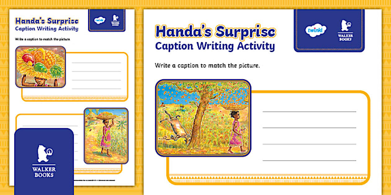 FREE! - Handa's Surprise Caption Writing Activity