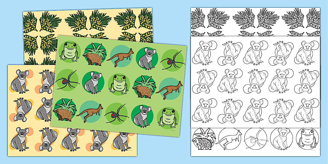 Australia Patterned Paper Pack (teacher made) - Twinkl