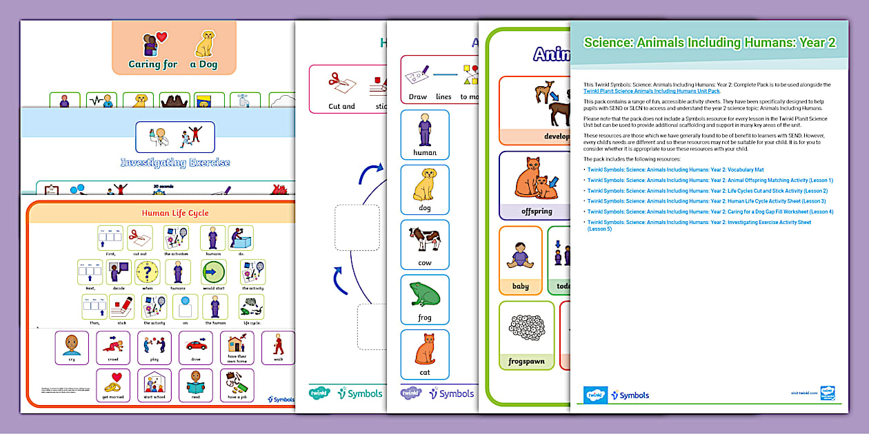 Twinkl Symbols: Science: Animals Including Humans: Year 2