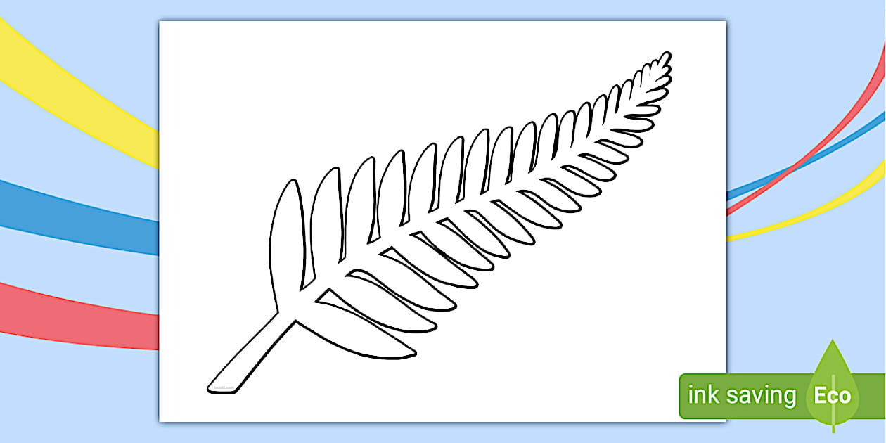 Silver Fern Drawing: Colouring Activity (teacher made)