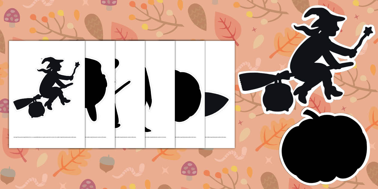 Recortables: Siluetas de Halloween - Twinkl