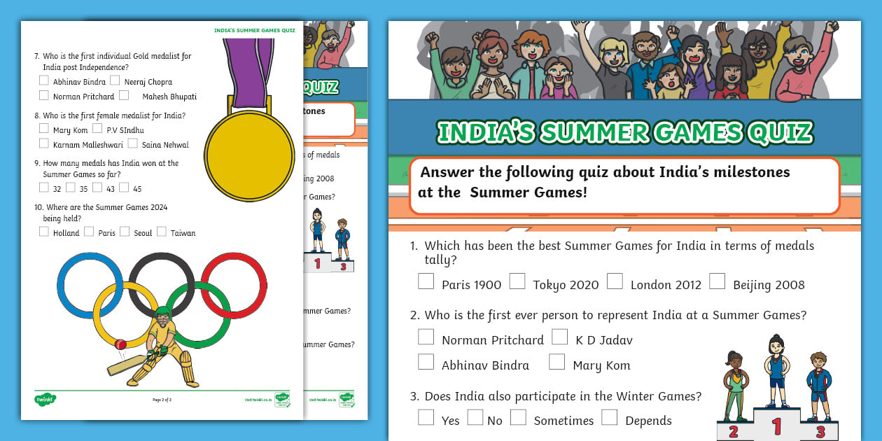 FREE! - India Summer Games Quiz (teacher made) - Twinkl