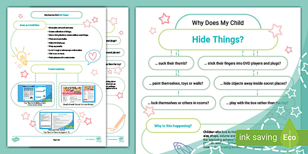FREE! - Why Does My Child Hide Things? Parent Information
