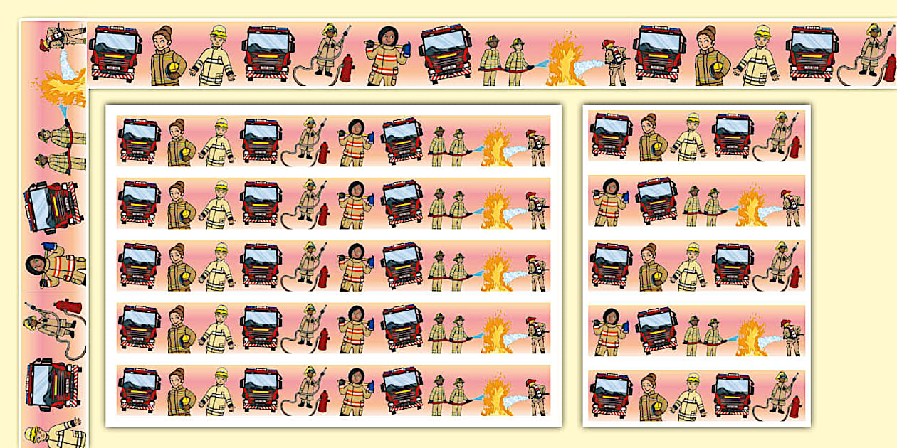 Firefighter Display Border - Twinkl - KS1 (teacher made)