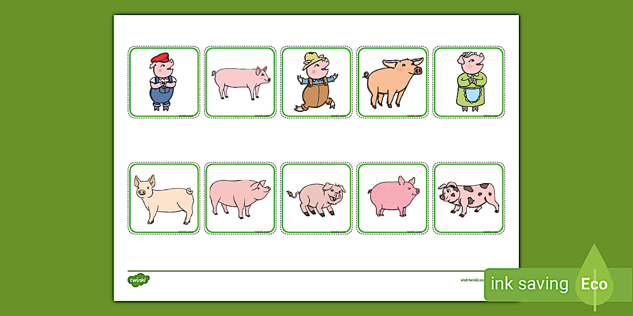 Pig Matching Game (teacher made) - Twinkl
