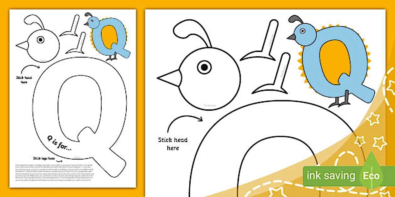 Make Your Own Alphabet Animals Craft Activity - Q - Twinkl