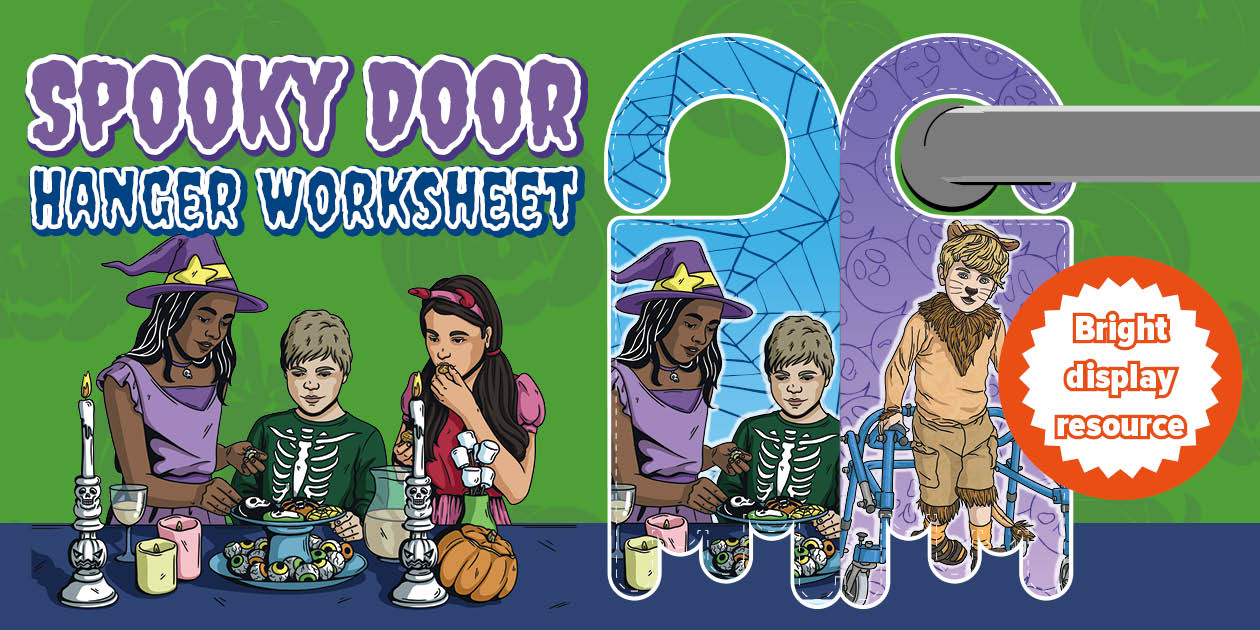 Spooky Door Hanger Worksheet
