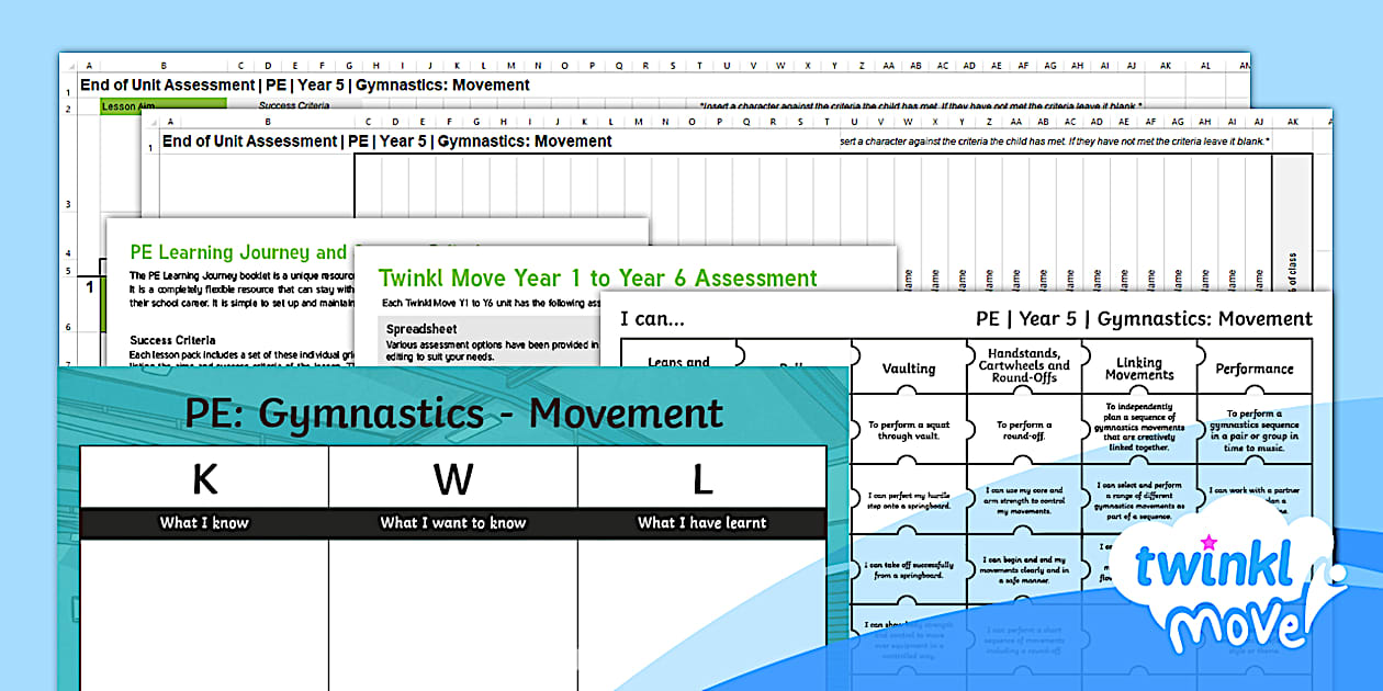 Year 5 Gymnastics: Movement - Assessment Pack - Twinkl