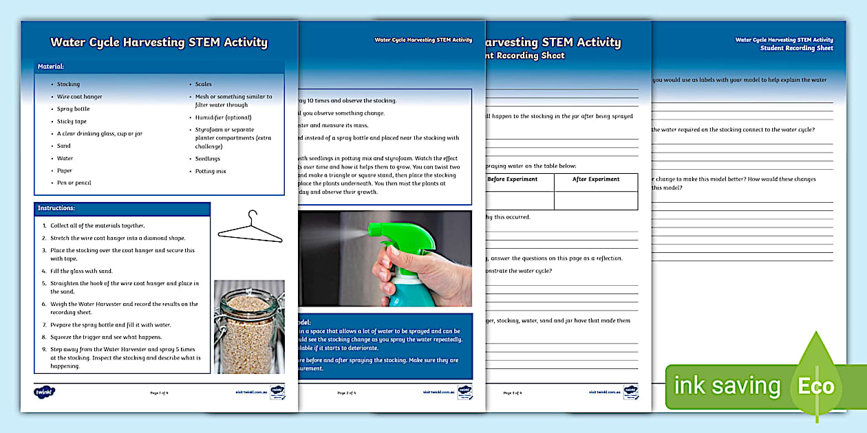 Water Harvesting STEM Activity