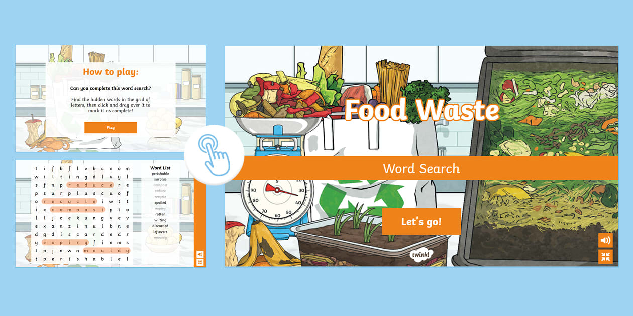 * NEW * Food Waste Interactive Word Search (teacher made)