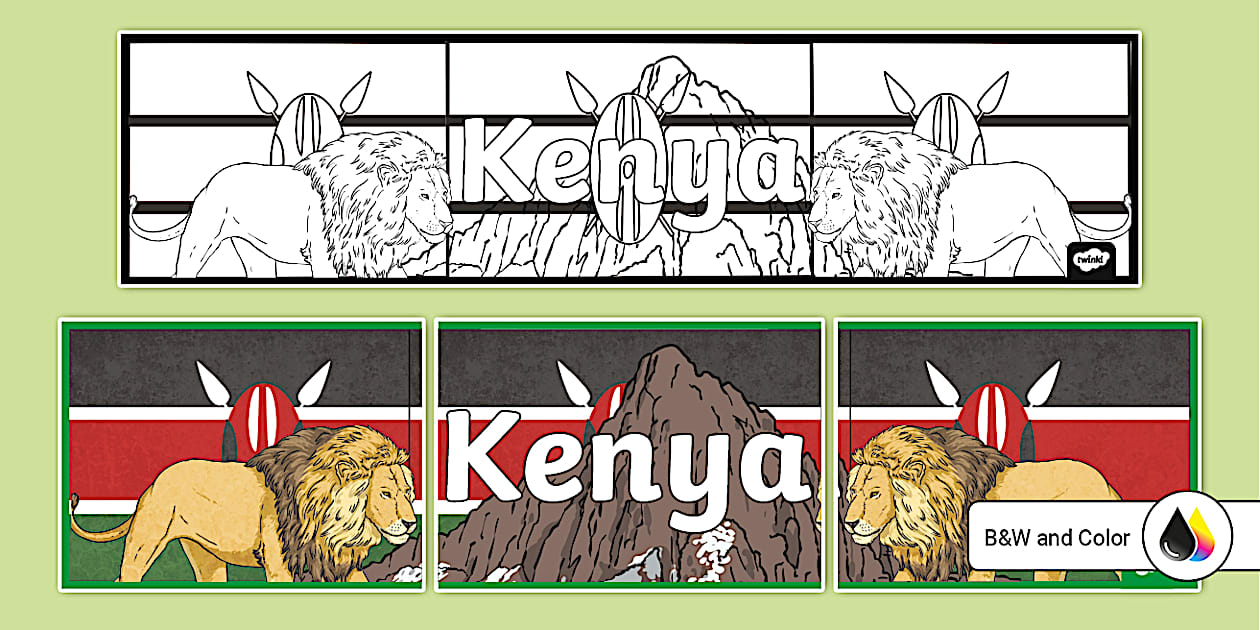 Kenya Banner (teacher made) - Twinkl