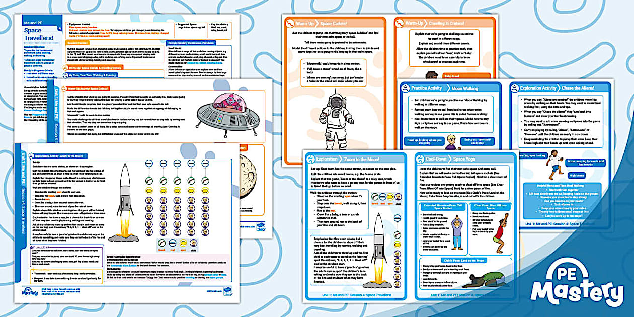 Movement and Space Reception Lesson 4 Pack Space Travellers