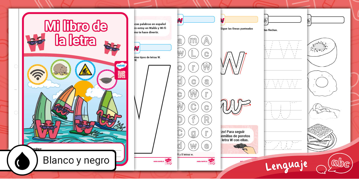 Cuadernillo | Mi libro | Letra W (teacher made) - Twinkl