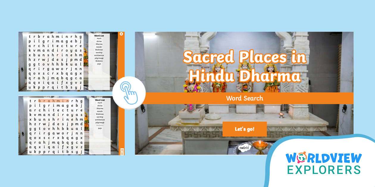 RE: Sacred Places in Hindu Dharma: LKS2 Interactive Word Search