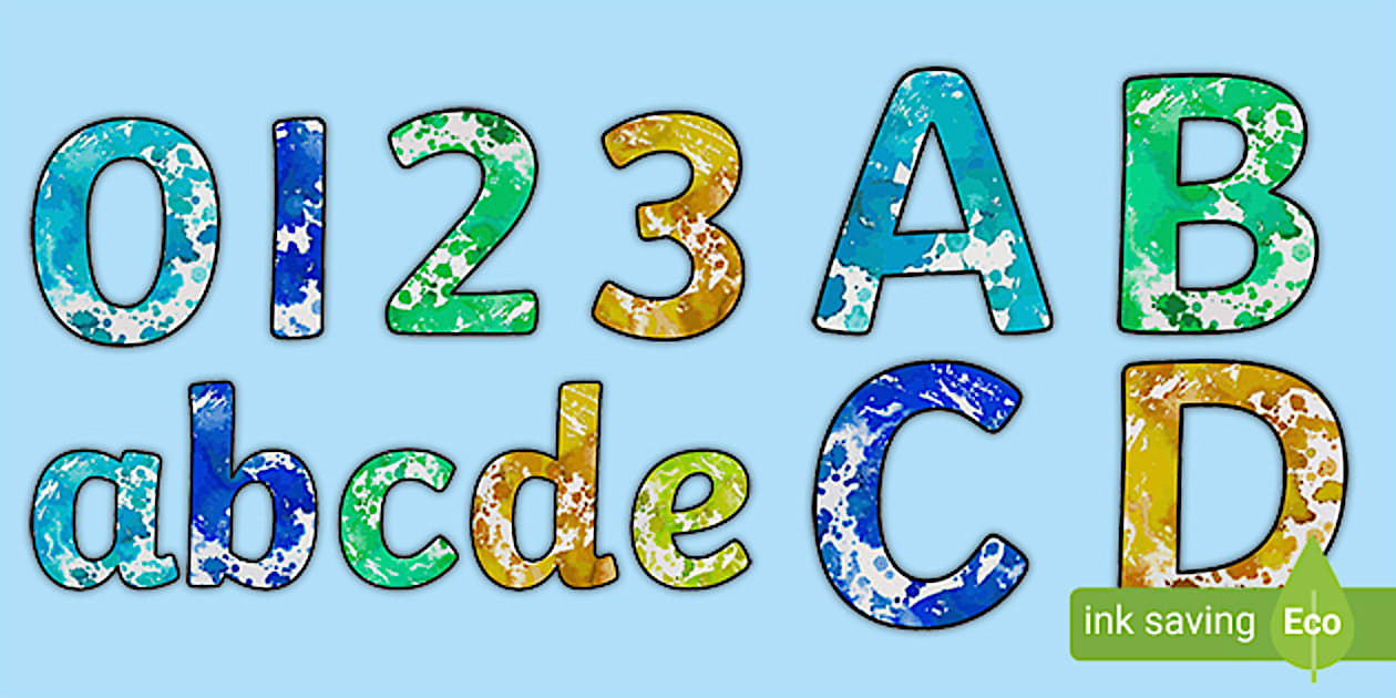 Watercolours Lettering Pack (Teacher-Made) - Twinkl