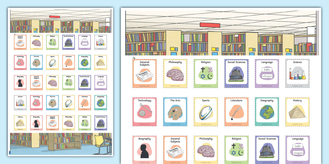 Library Book Spine Labels: Non-Fiction Books (teacher made)