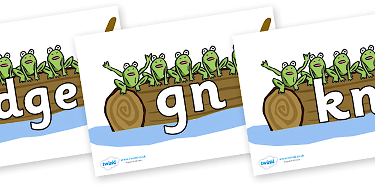 Cursive Silent Letters on Five Speckled Frogs (teacher made)