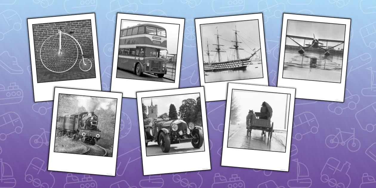 Transport in the Past Instant Photo Style Display Images