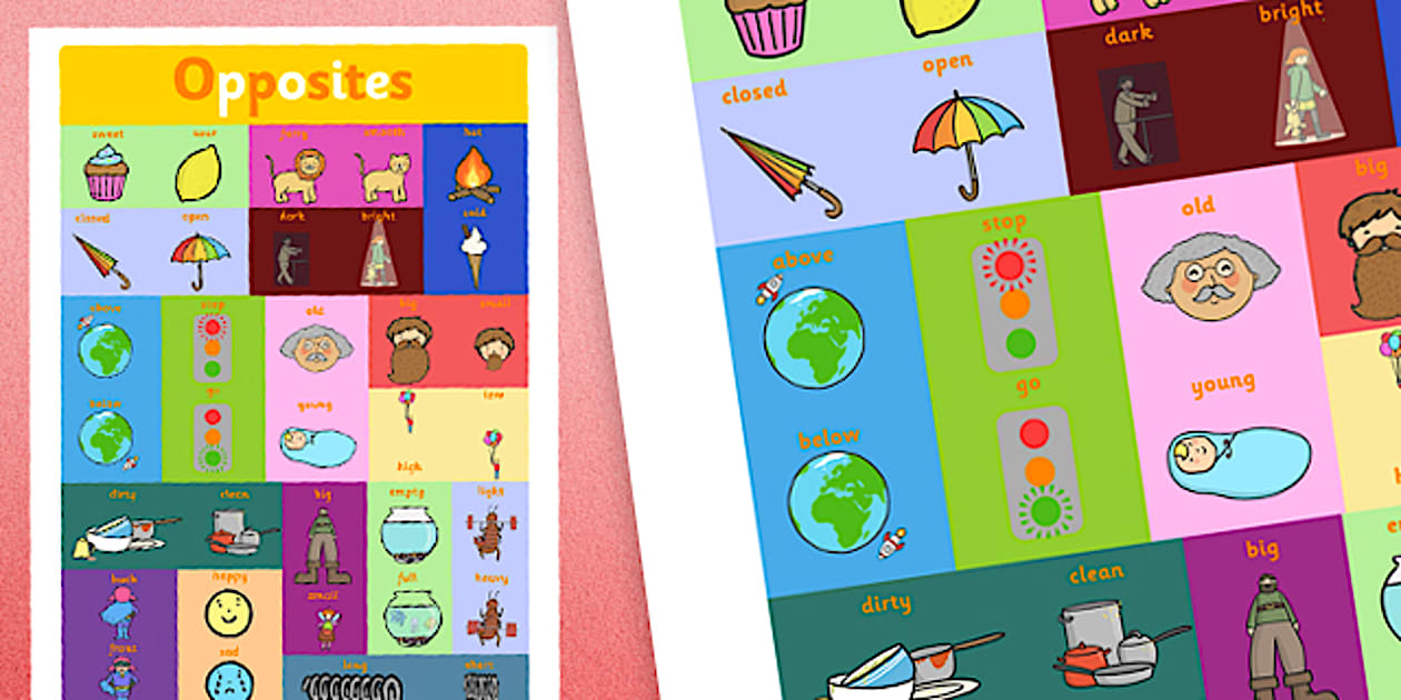 👉 Opposites Poster (teacher made) - Twinkl