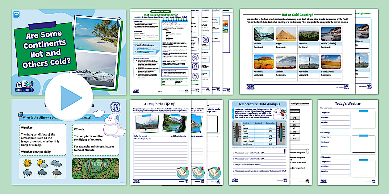 Geo Wonderers KS1: Continents and Oceans Lesson Pack 3