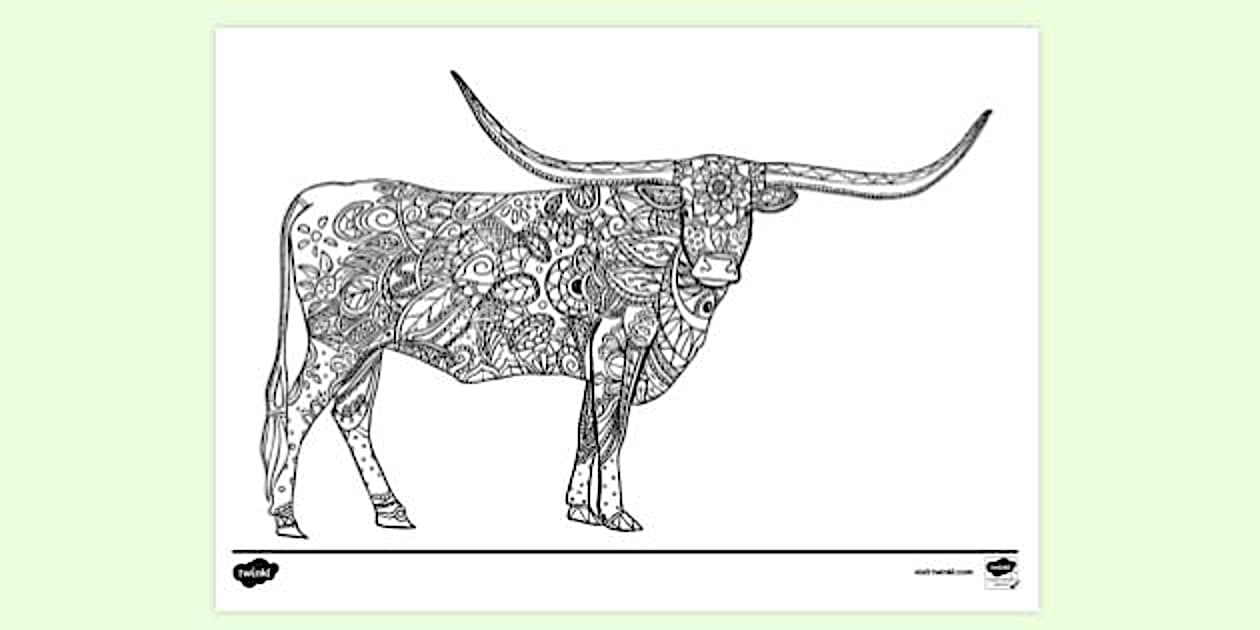 Mindfulness Cow Colouring Sheet | Colouring Sheets