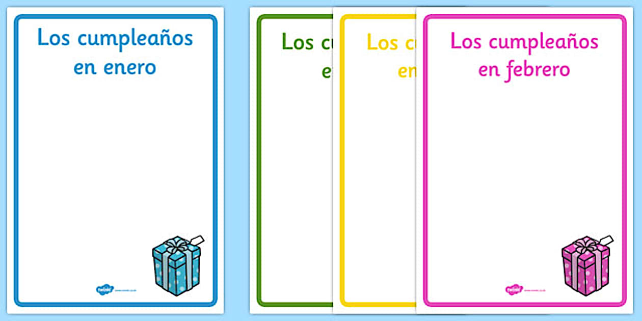 Los cumpleaños Editable Birthday Display Posters Spanish